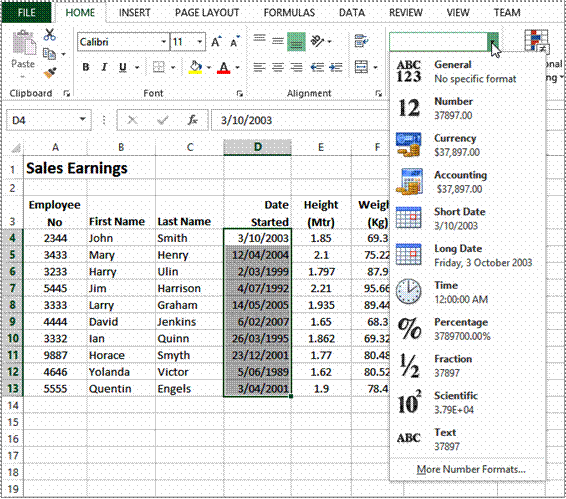 Excel lesson page 4